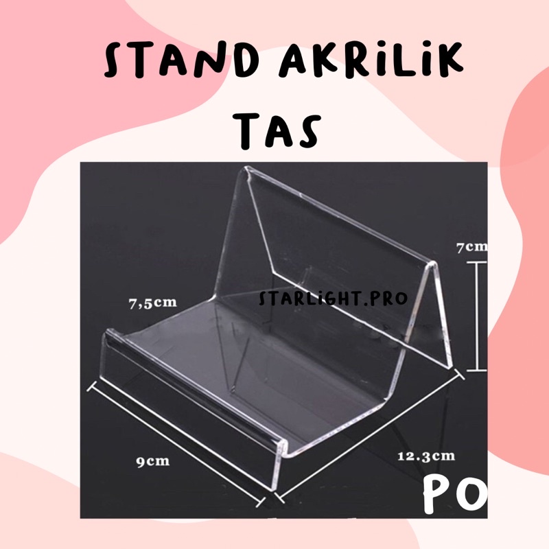 Jual Stand Akrilik tatakan display balok tas cewek mahar seserahan ...