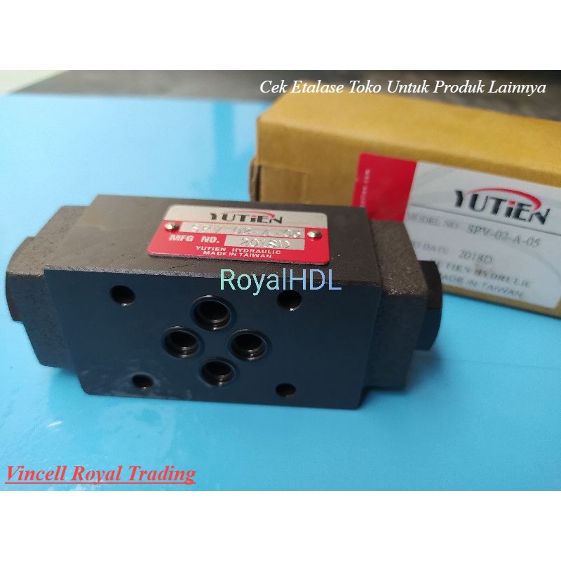 Jual modular pilot operated check valves yutien spv-02-a-05 hydraulic ...