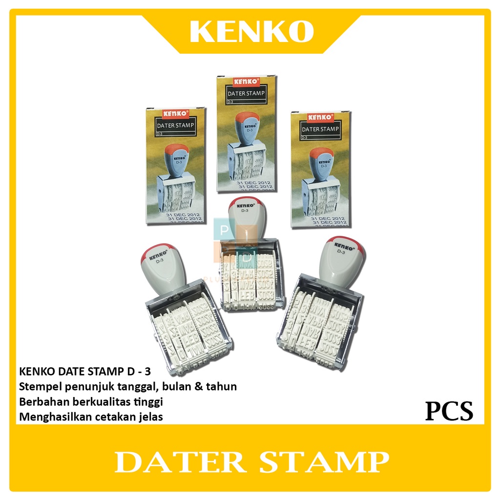 Jual KENKO Stempel Tanggal Date Stamp D - 3 ( 5 MM ) Dater Stamp -Pcs | Shopee Indonesia