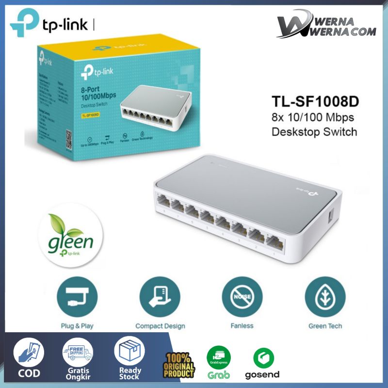 Jual TP-Link TL-SF1008D 8 Port Dekstop Network Ethernet LAN 10/100Mbps ...