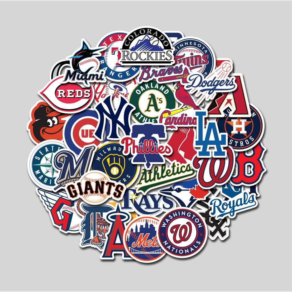 Jual STICKER PACK MLB LOGO TEAM | STIKER TUMBLER LAPTOP | STIKER KOPER ...