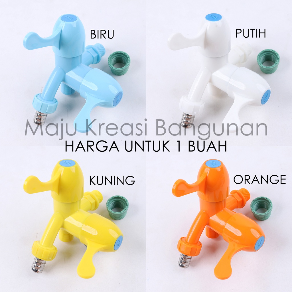 Jual Kran Cabang Engkol PVC Shower FTA Keran Air Double Plastik Hand ...