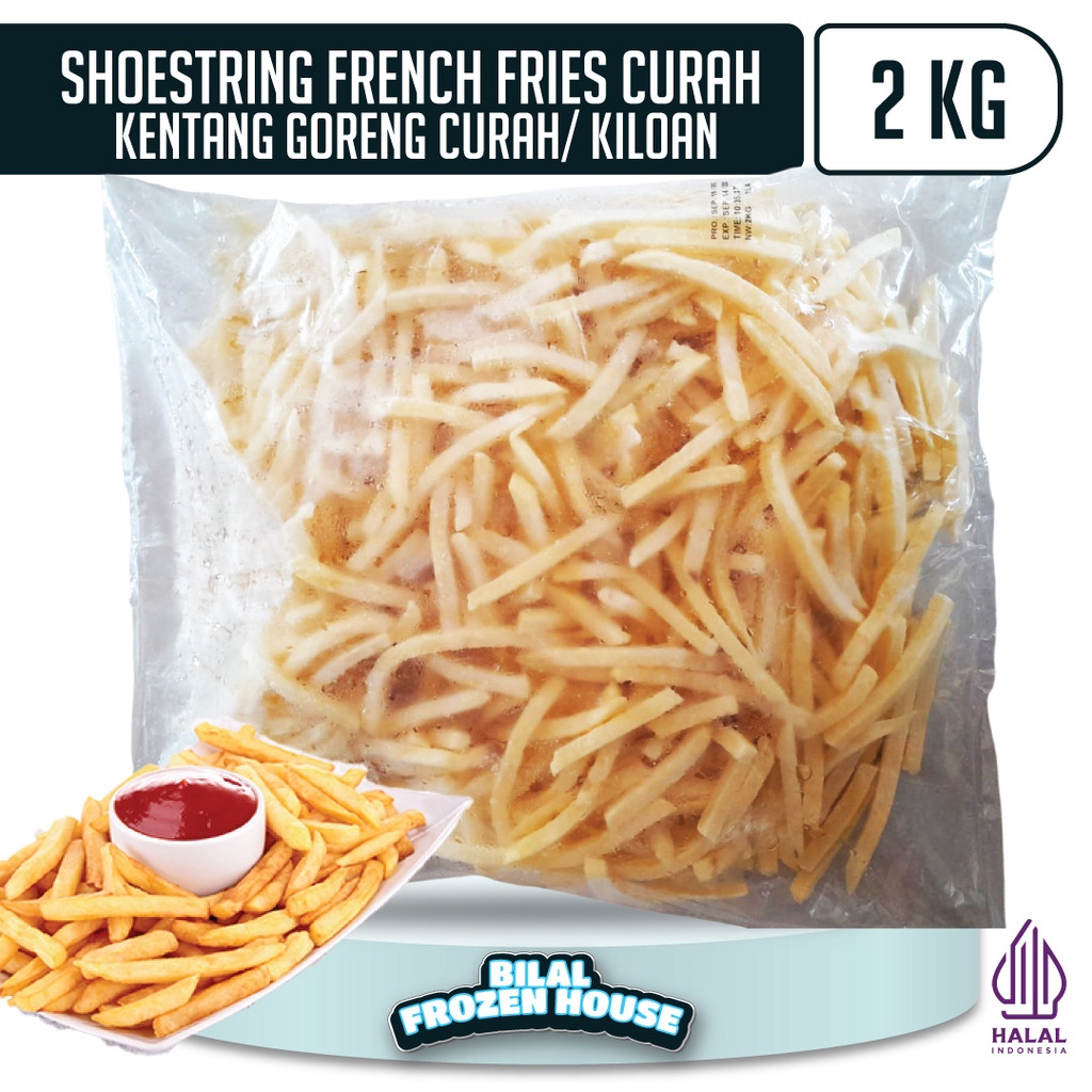 Jual Kentang Goreng Curah 2kg - French Fries Shoestring Curah 2kg ...