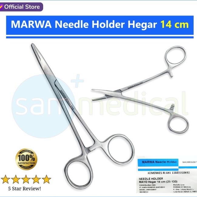 Jual MARWA Needle Holder Mayo Hegar 14cm | Shopee Indonesia