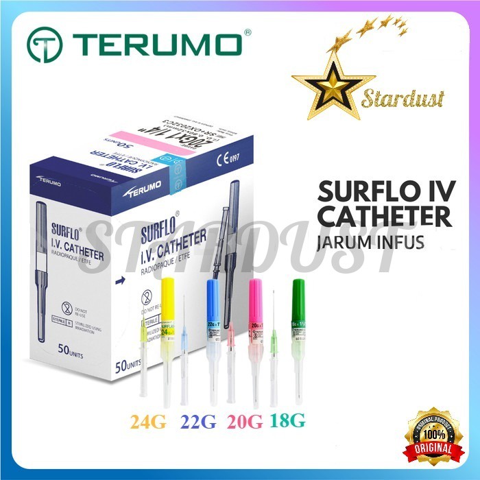 Jual 1 Box isi 50 Pcs - IV Catheter Terumo 18G / 20G / 22G / 24G ...