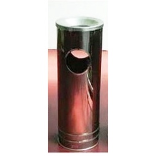 Jual Standing dustbin stainless Hitam/ Tong sampah Hitam / Tempat Asbak ...