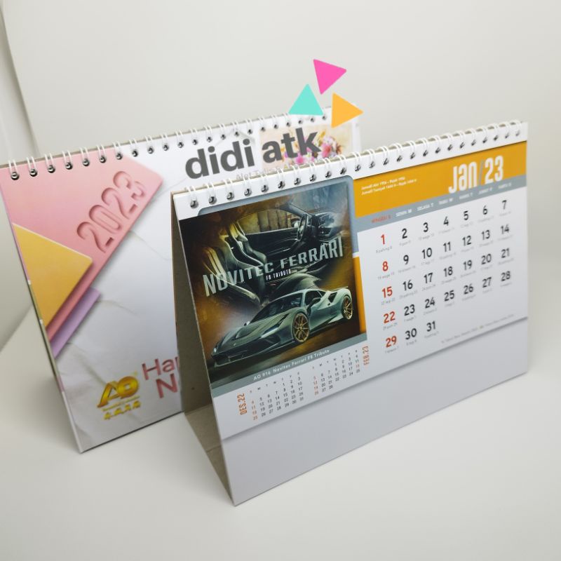Jual Kalender Meja Standar 2023 AO 916 Tema Mobil Mewah | Shopee Indonesia