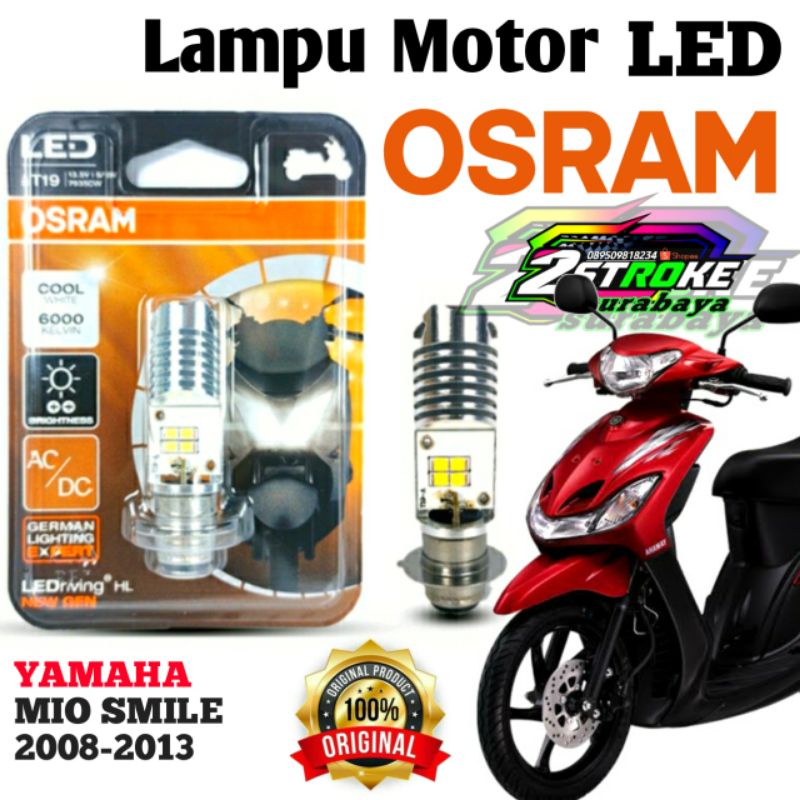 Jual Bohlam Dop Lampu Depan Utama Motor Led h6 Original OSRAM Cahaya Putih YAMAHA MIO SMILE 2008 ...