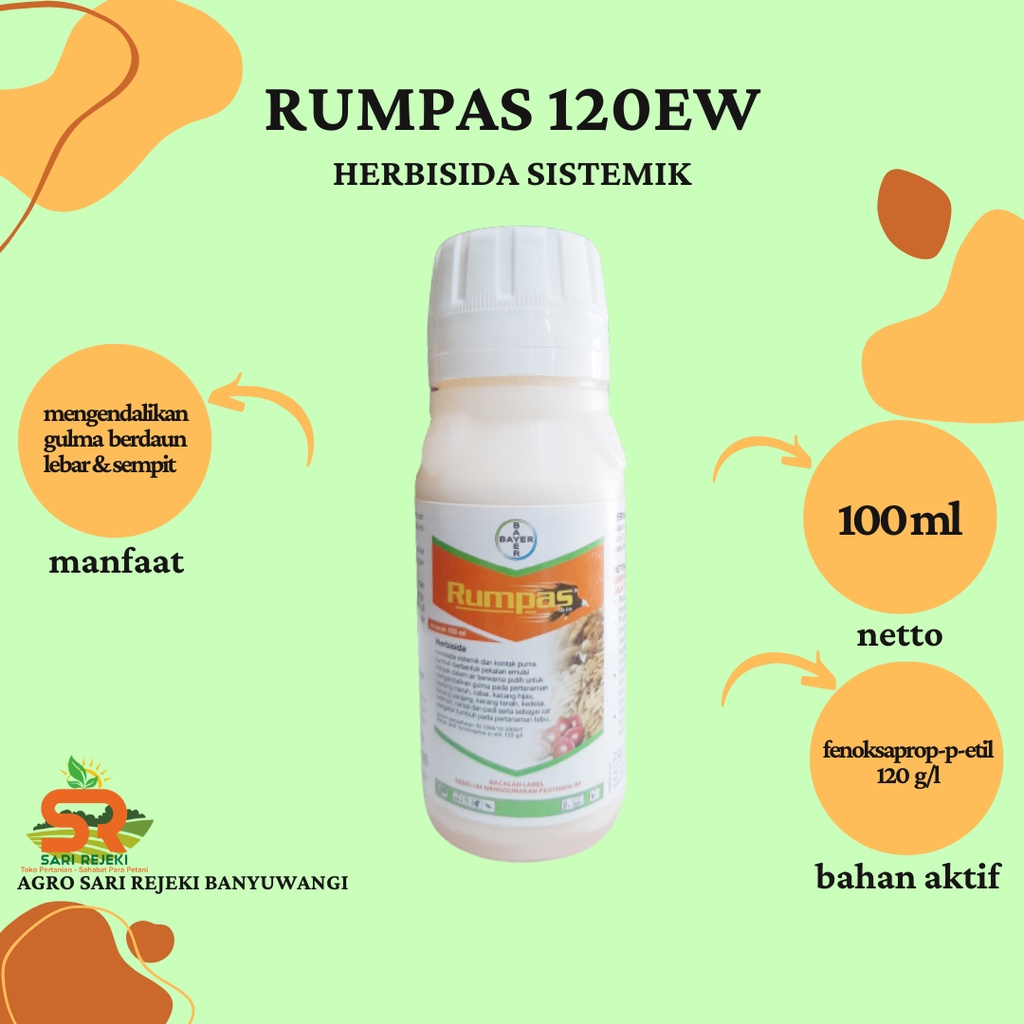 Jual RUMPAS 120EW 100ML HERBISIDA (mengendalikan gulma pada tanaman ...