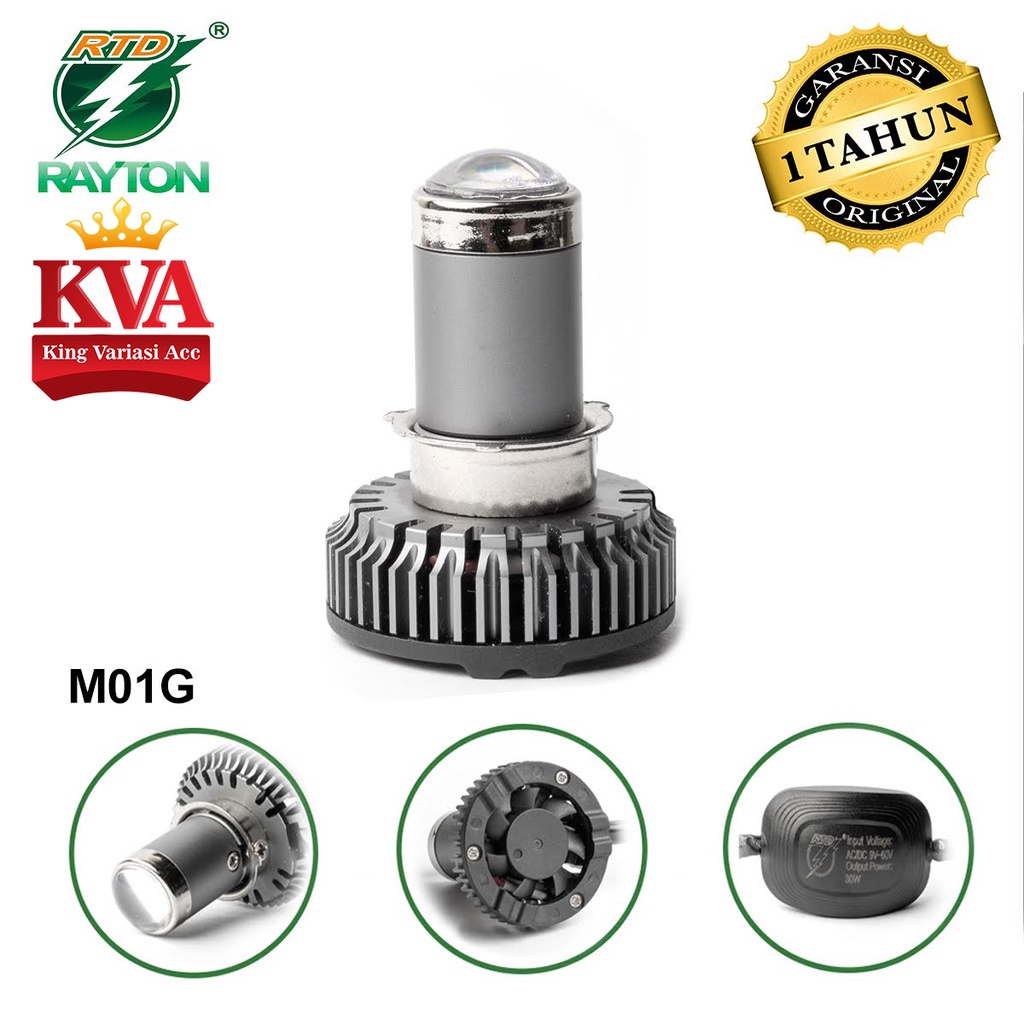 Jual LAMPU LED MOTOR RTD RAYTON M01G MINI PROJECTOR LED SOCKET H4 & H6 ...