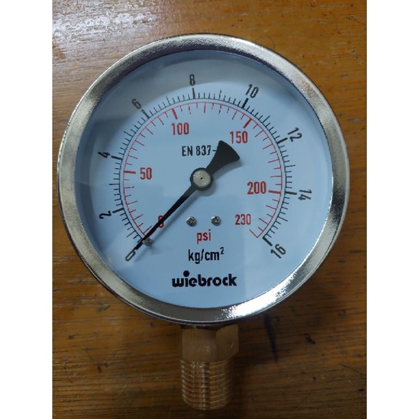 Jual pressure gauge wiebrock 16 kg bar 4 inchi | Shopee Indonesia