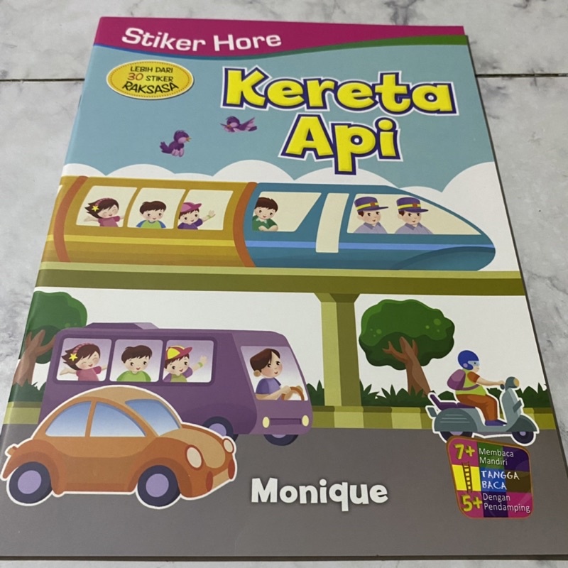 Jual buku Stiker sticker book anak cerita tentang kereta api buku aktivitas anak activity book ...