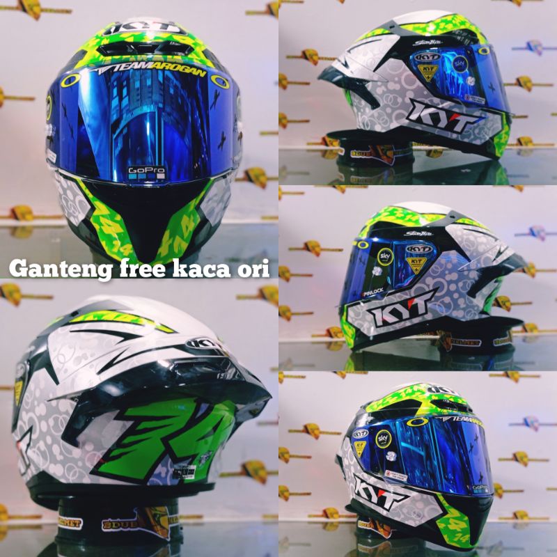 Jual HELM KYT TT COURSE MOTIF ARBOLINO PAKET GANTENG 100% ORI KYT BARU | Shopee Indonesia