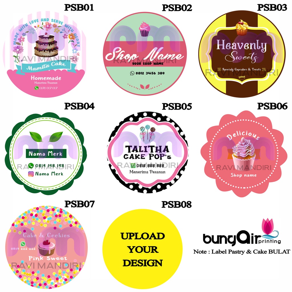 Jual CETAK STIKER CROMO / LABEL BULAT LABEL NAMA LABEL MAKANAN TOPLES ...