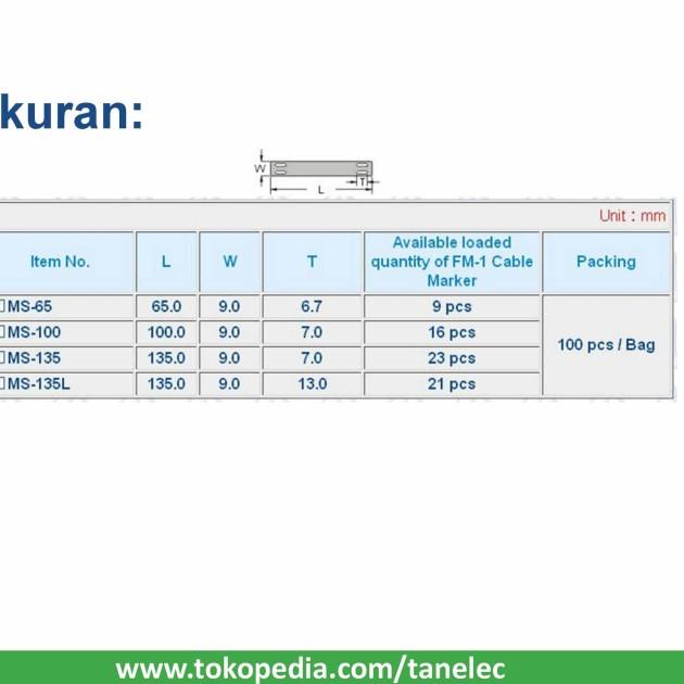 Jual Marker Strip MS-100 Hitam - KSS | Marker Kabel | Shopee Indonesia