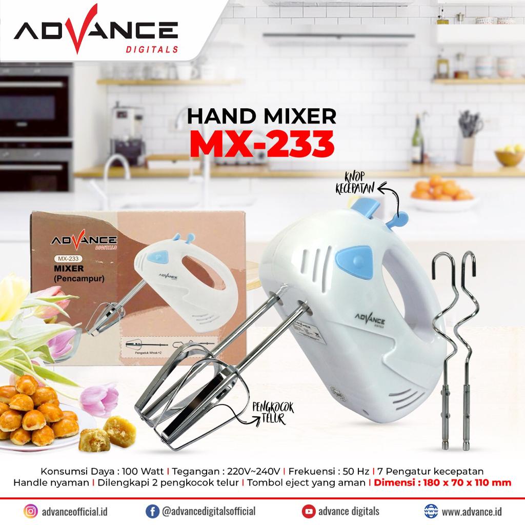 Jual Advance Hand Mixer MX-233 Alat Pengaduk dengan 7 Kecepatan ...