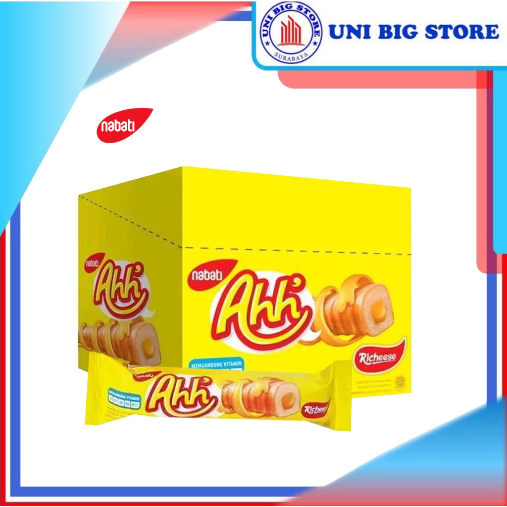 Jual Richeese Ahh Nabati Stick Keju Cheese 4 gr x 20 pcs BOX Stik ...