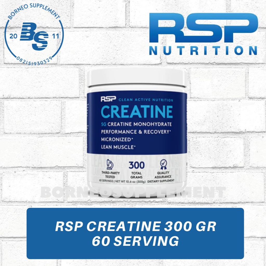 Jual RSP CREATINE 300 Gram Creatine Monohydrate RSP Nutrion Kreatin ...