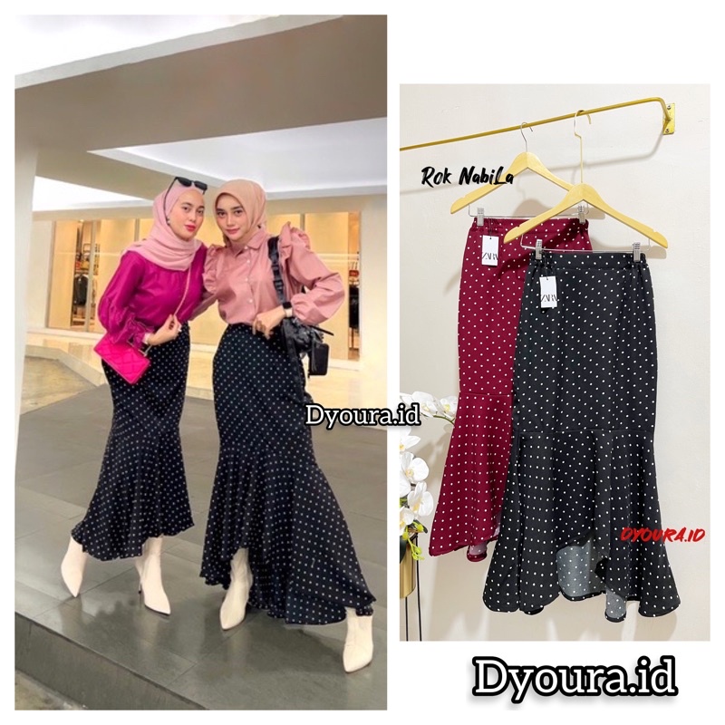 Jual mermaid skirt / rok nabila / rok polka / rok duyung / rok murah ...