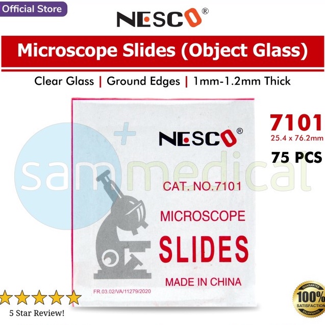 Jual Nesco Objek Glass Merah / Microscope Slides / Kaca Preparat Cat ...