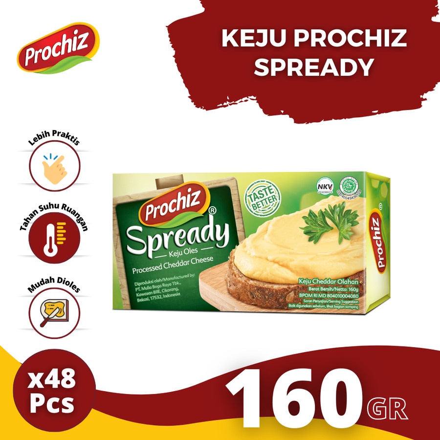 Jual Prochiz Spready 160gr 160 gr gram x 48pcs (1 Karton) | Shopee ...