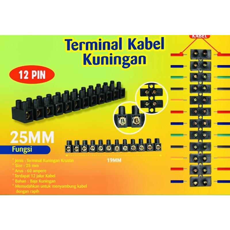 Jual Terminal Blok Krustin 6mm/10mm/16mm/25mm 6A/10A/30A/60Ampere Hitam Plastik | Shopee Indonesia