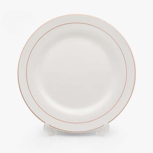 Jual Piring Ceper Keramik Uk 23 cm Gold Line | Piring Makan lis emas ...