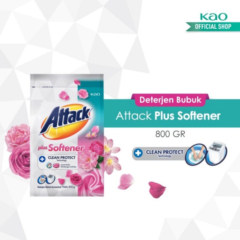 Jual Attack Plus Softener Detergent - 800gr | Shopee Indonesia