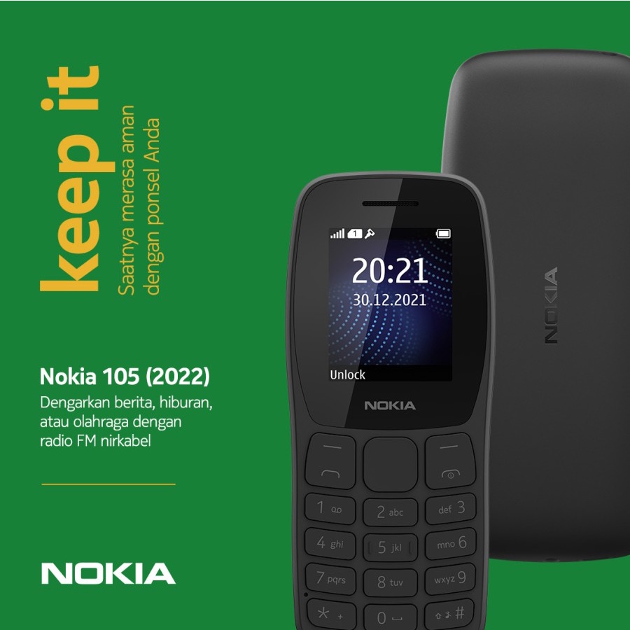 Jual HP Nokia 105 2022 New Garansi Resmi | Shopee Indonesia