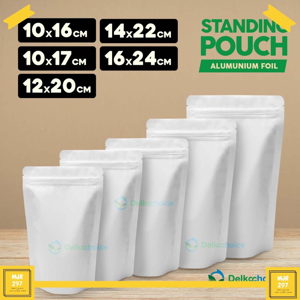 Jual STANDING POUCH PLASTIK KLIP KEMASAN MAKANAN NON WINDOW ZIPLOCK ...