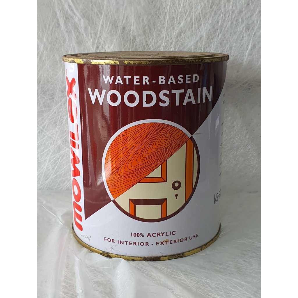 Jual MOWILEX WOODSTAIN CAT PELAPIS KAYU 1 LITER POLITUR PLITUR WATER BASED | Shopee Indonesia