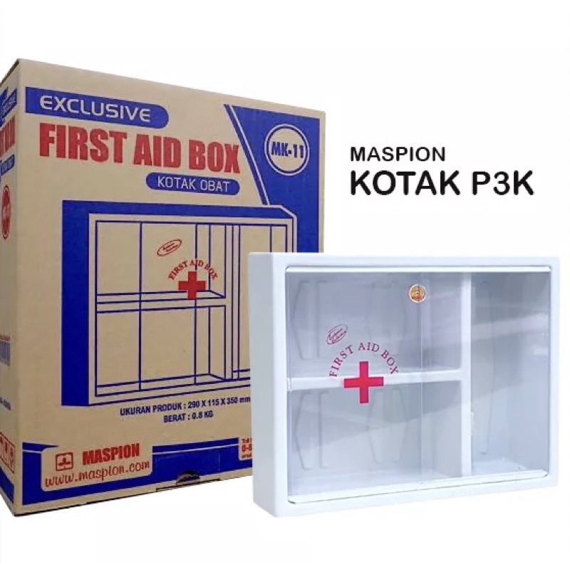 Jual KOTAK P3K FIRST AID BOX MASPION MK 11 WALL CABINET KABINET KOTAK ...