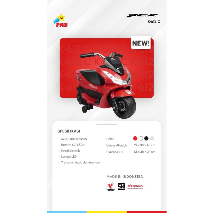 Jual Motor Accu PMB K612 PCX | Shopee Indonesia
