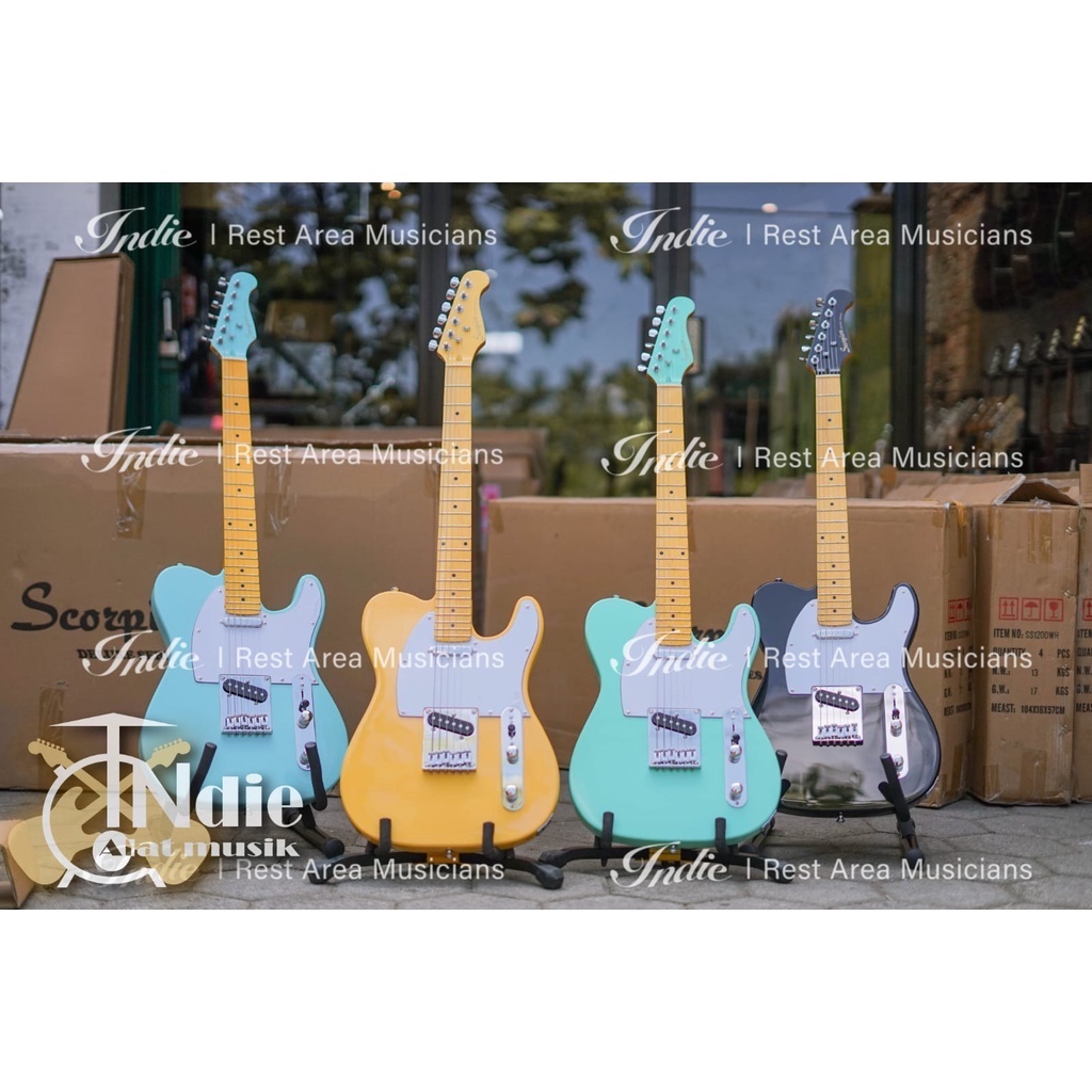 Jual Gitar elektrik Scorpion ST130 Telecaster Model ST 130 ST-130 | Shopee Indonesia