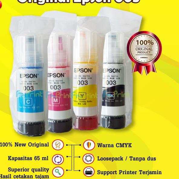 Jual Epson 003 Black C13T00V199 Tinta Cartridge Printer L1110 L3110 ...