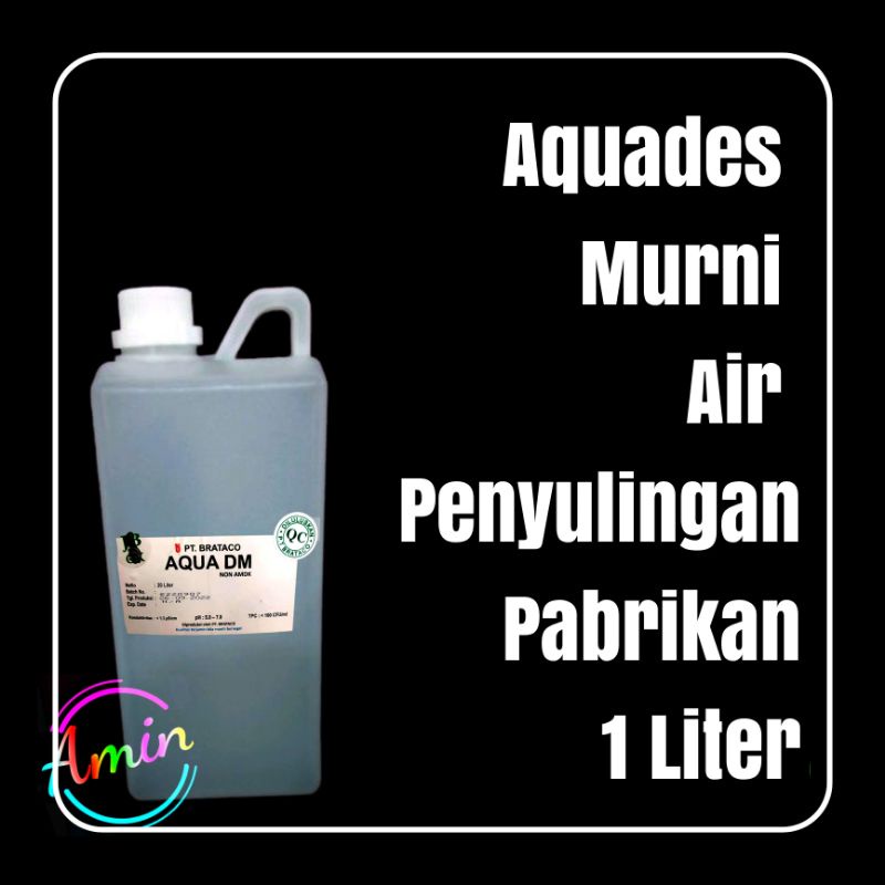 Jual Aquades Akuades Murni 1 Liter Air Penyulingan / Destilasi | Shopee ...
