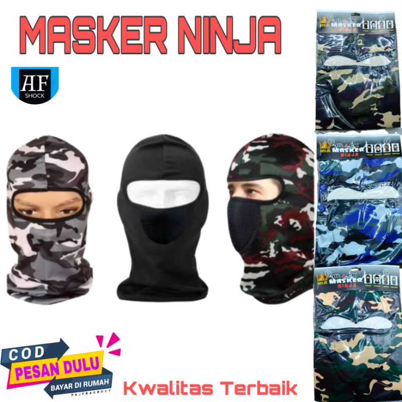 Jual Masker Ninja Model Topeng Motif Army Dan Polos Penutup Muka ...