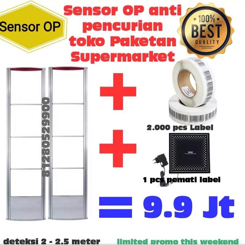 Jual Paketan Sensor OP anti pencurian Toko Supermarket Minimarket Dual ...