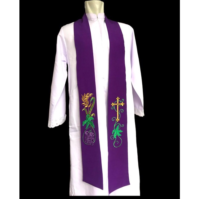 Jual Stola Romo Katolik - Stole with ears of wheat and grapes | Shopee ...