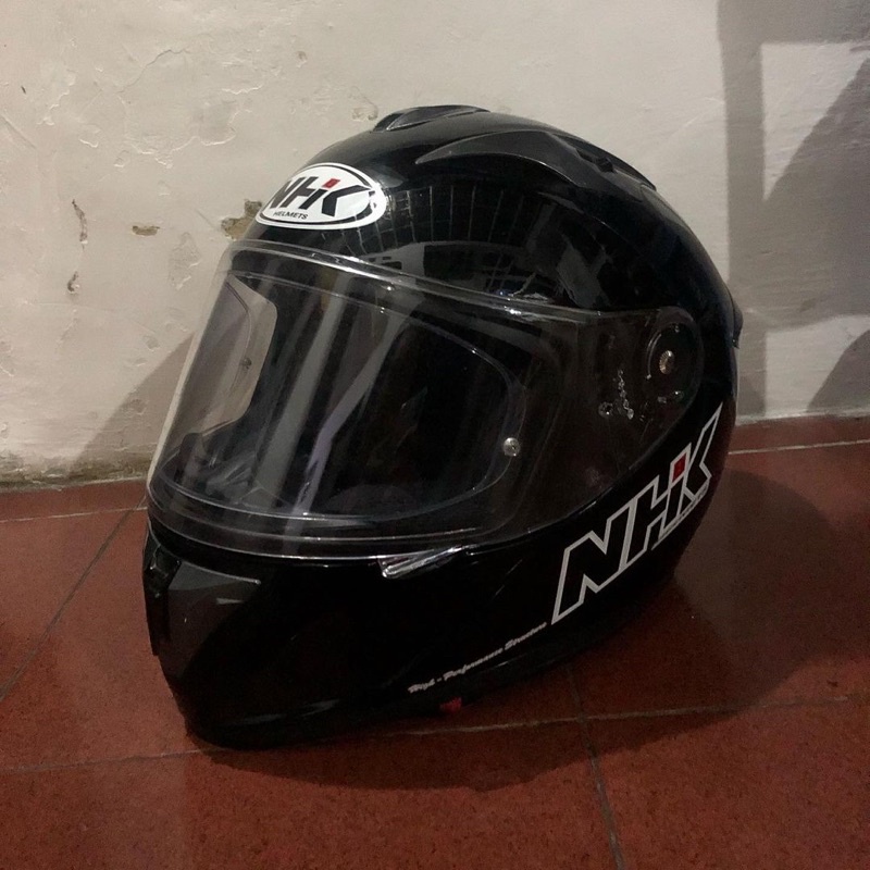 Jual HELM NHK GP PRIME (FREE INTERCOM T2) BLACK HITAM SOLID GLOSSY ...