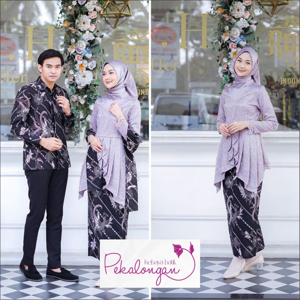 Jual Kebaya Couple Modern Kebaya Wisuda Lamaran Baju Tunangan Batik ...