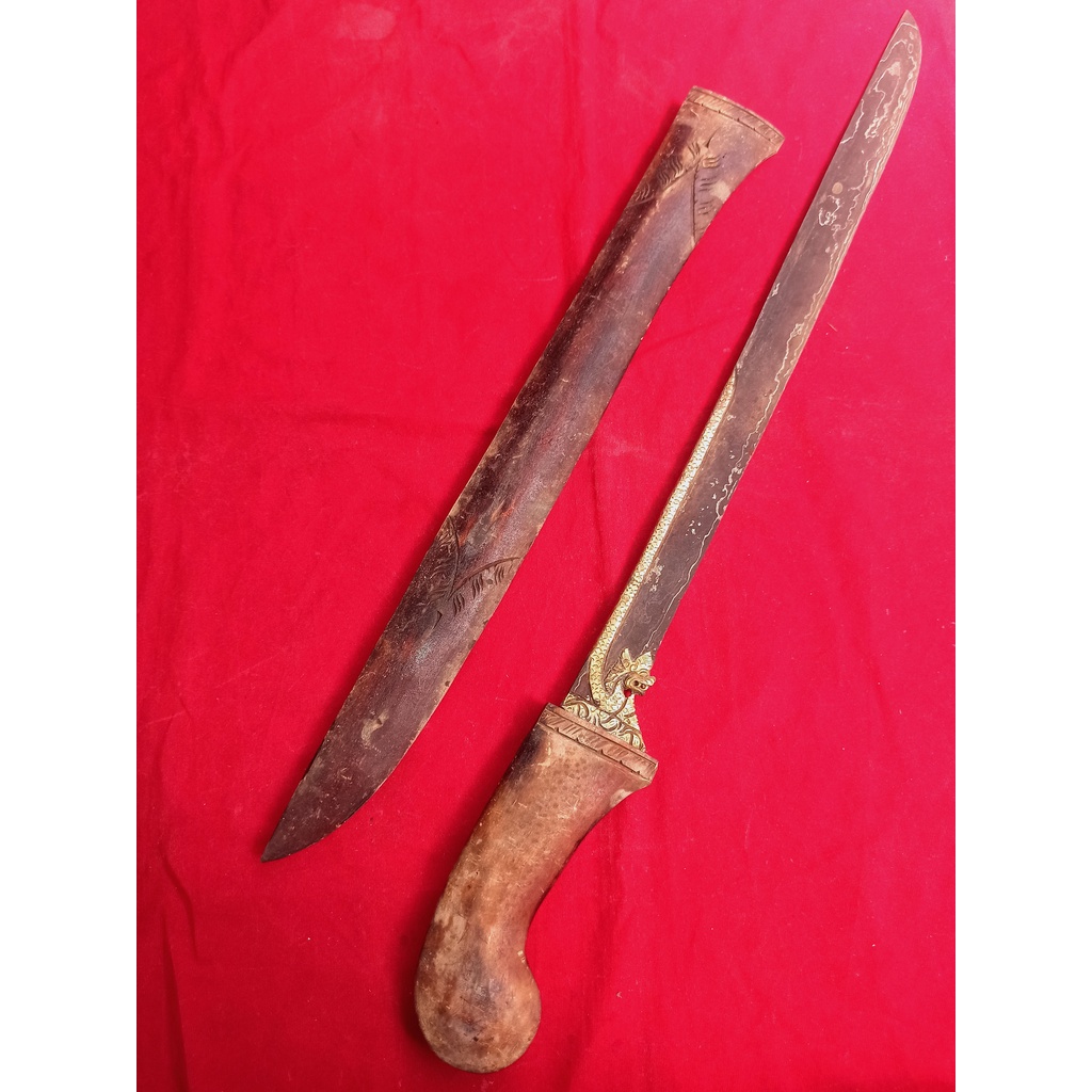 Jual Pusaka Antik Pedang Naga Saliro Pamor Kulit Semangka Koleksi Antik ...