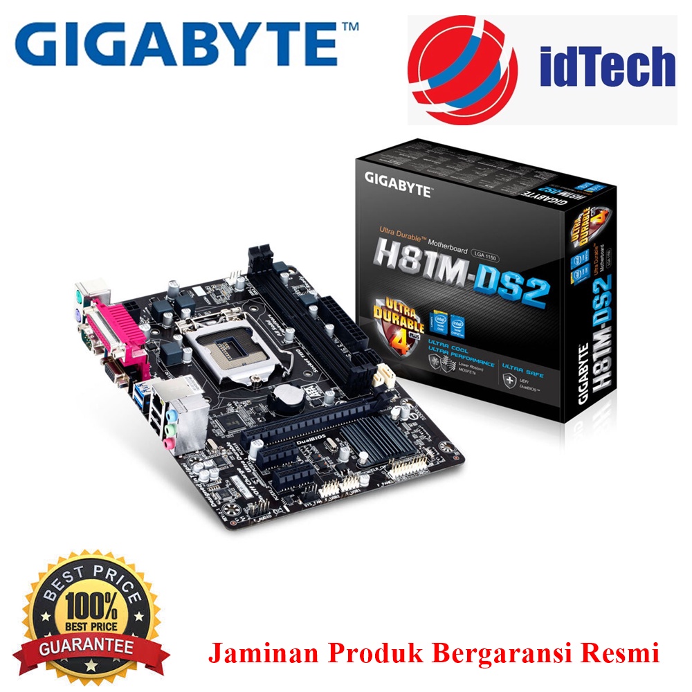 Jual Gigabyte Motherboard Intel GA-H81M-DS2 Socket LGA1150 2 x 1.5V ...