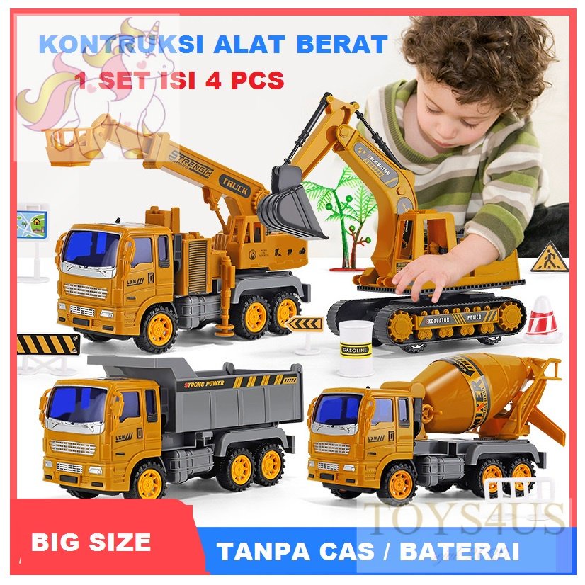Jual Toys4Us - MAINAN ANAK 1 SET ISI 4 UNIT - ALAT BERAT BANGUNAN ...