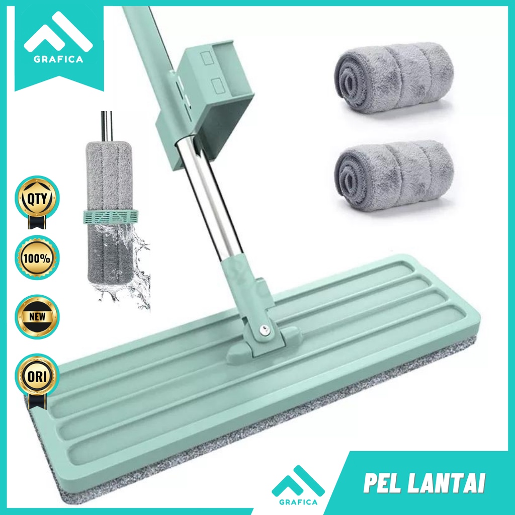 Jual FLAT MOP ALAT PENGEPEL LANTAI PEMBERSIH LANTAI FLEKSIBLE 360 ...