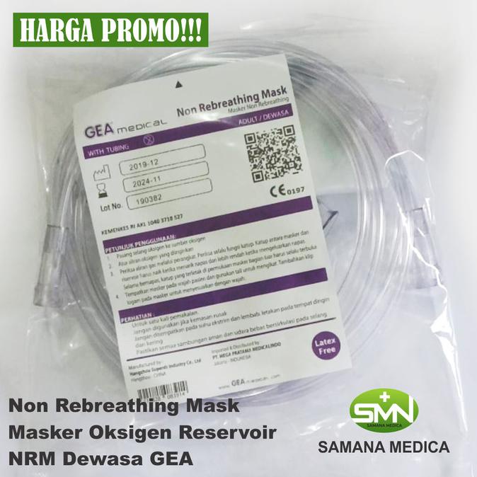 Jual Non Rebreathing Mask / Masker Oksigen Reservoir Dewasa GEA PROMO t ...