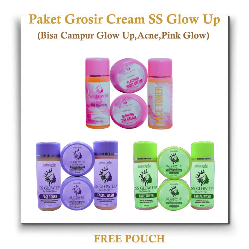 Jual Grosir Cream SS Glow Up (Bisa campur Glow Up,Acne,Pink Glow ...