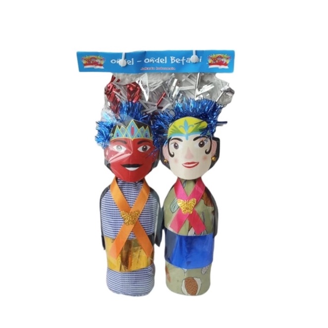 Jual mainan ondel ondel betawi sepasang boneka figur pajangan khas ...