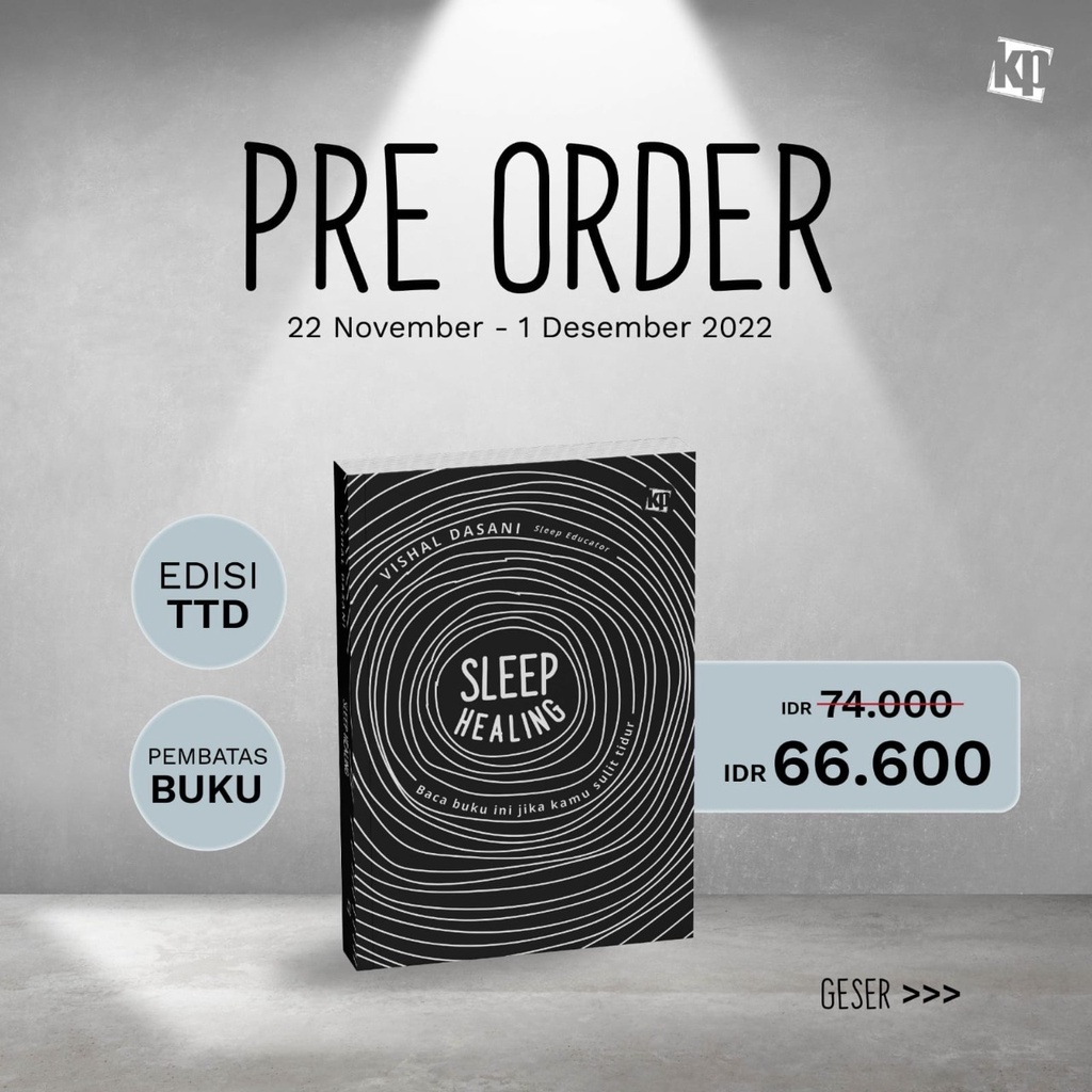 Jual Buku Sleep Healing : Baca Buku Ini Jika Kamu Sulit Tidur + TTD ...