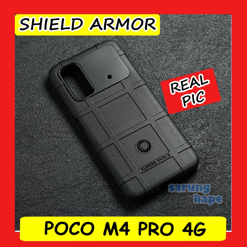 Jual Xiaomi Poco M4 Pro 4G - Rugged Shield Black Armor Softcase Casing ...